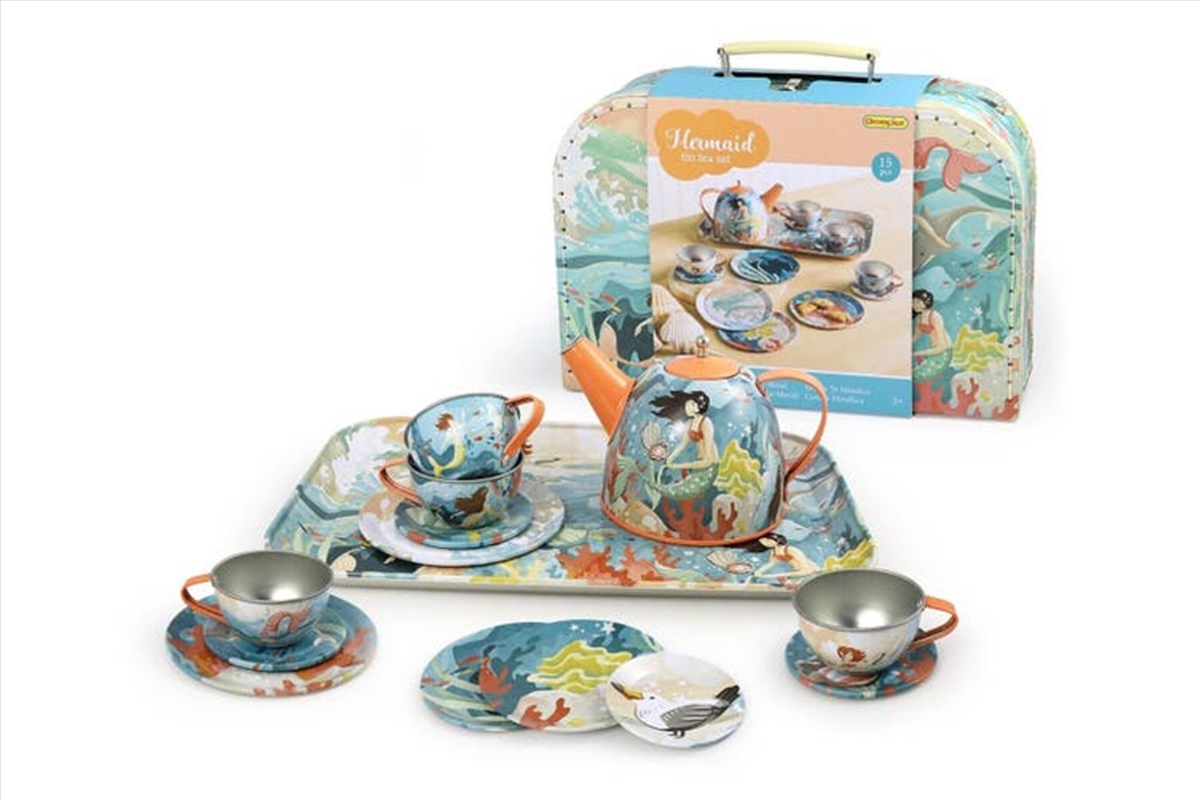 Buy Mermaid Tin Tea Set In Suitcase Online | Sanity