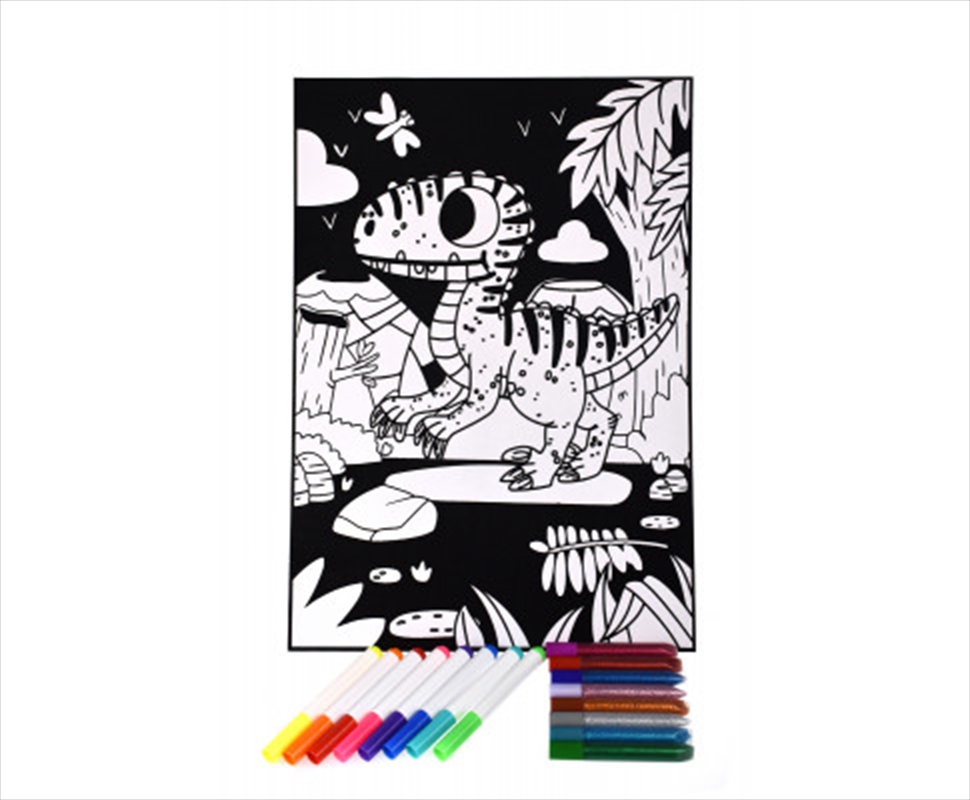 Buy Dinosaur Velvet Colouring Craft Kit Online | Sanity