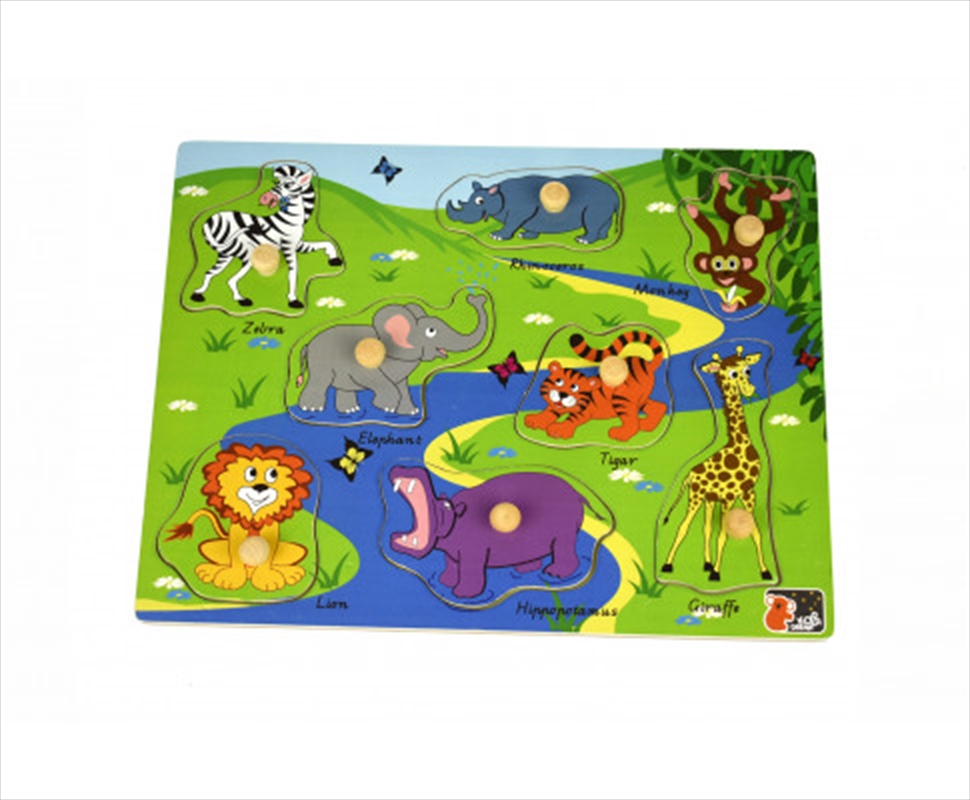 Buy 2 In 1 Safari Animal Peg Puzzle Online | Sanity