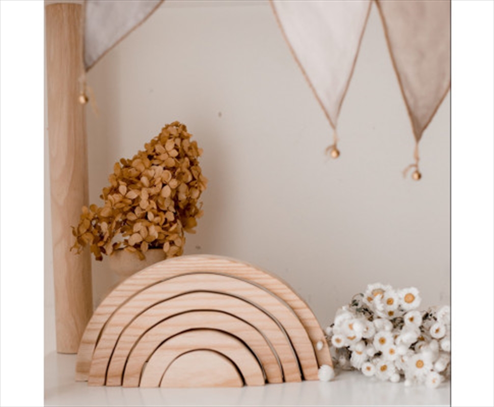 Buy Natural Stacking Rainbow Block Online | Sanity