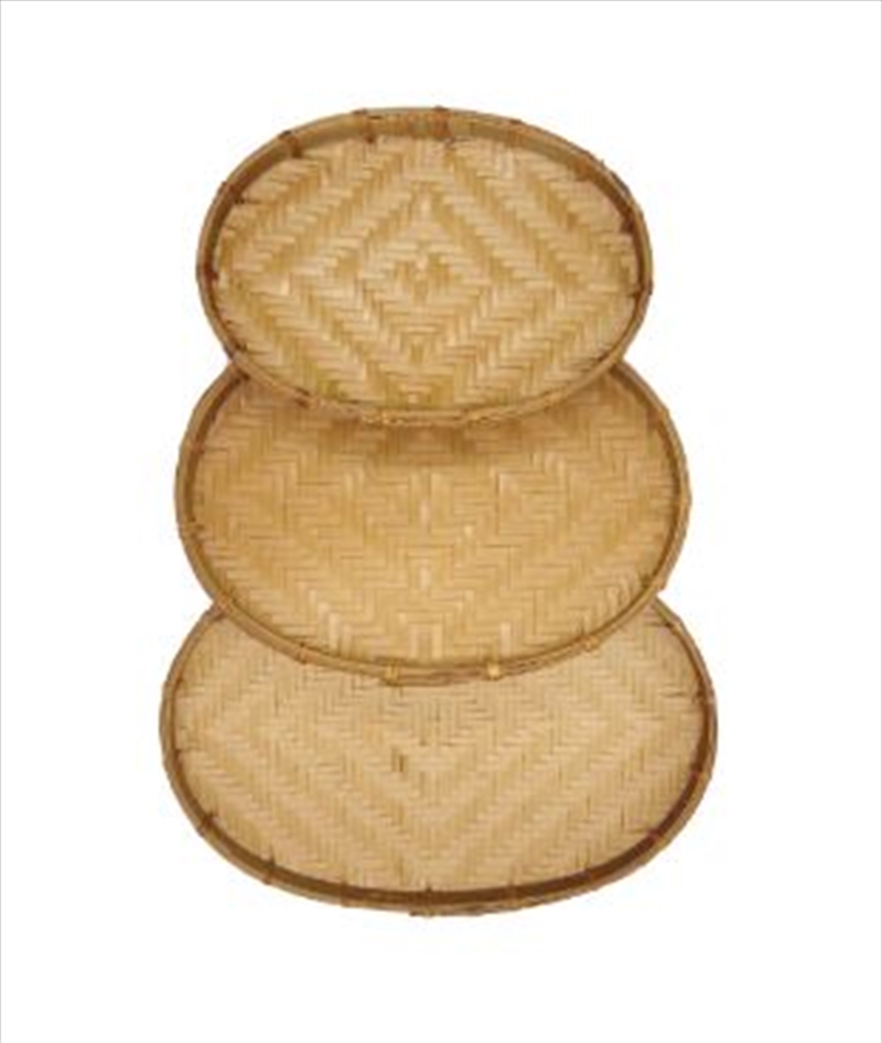Buy Bamboo Oval Trays Set Of 3 Online | Sanity