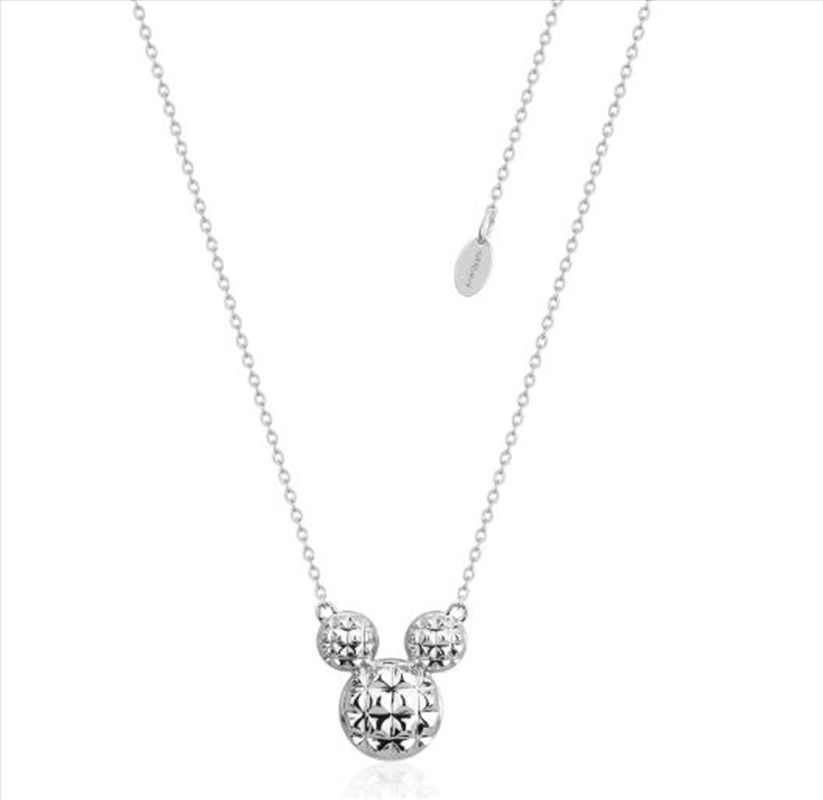 Buy Mickey Mouse Diamond Cut Necklace - Silver Online | Sanity