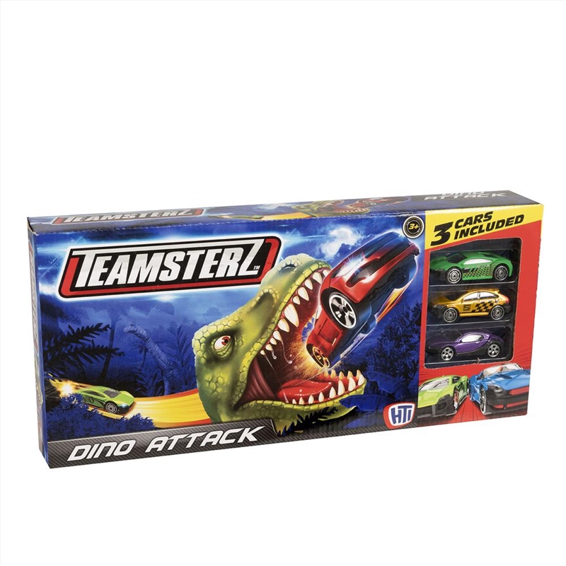 Teamsterz Dino Attack Playset With 3 Diecast Vehicles | Sanity