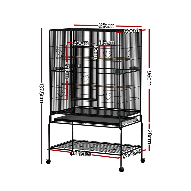 Buy i.Pet Bird Cage Pet Cages Aviary 137CM Large Travel Stand Budgie ...