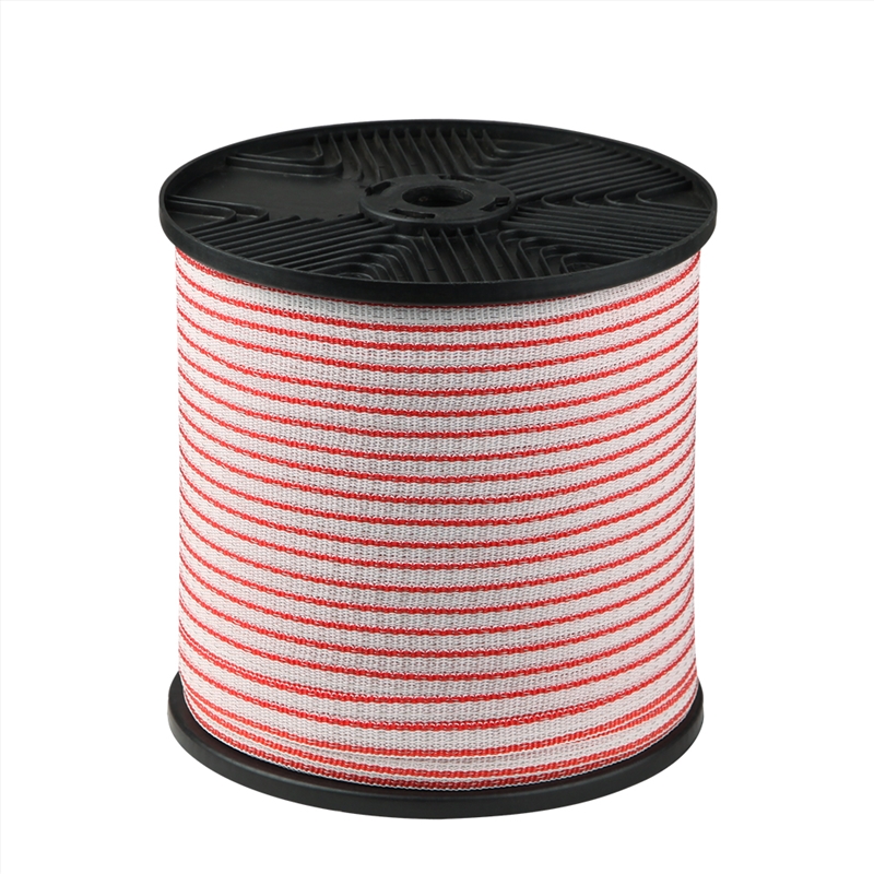 Buy Giantz Electric Fence Wire 400M Tape Fencing Roll Energiser Poly ...