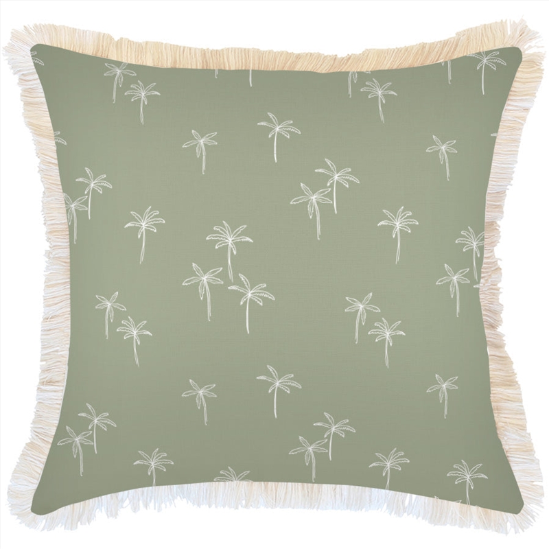 Buy Cushion Cover-Coastal Fringe-Palm Cove Sage-60cm x 60cm Online | Sanity
