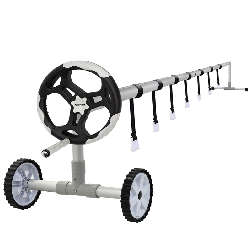 Aurelaqua Pool Cover Roller Adjustable 5.7m Solar Blanket Reel Swimming ...