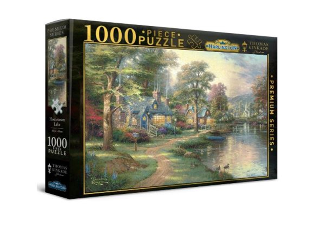 Buy Harlington Thomas Kinkade Puzzles - Hometown Lake 1000pc Online