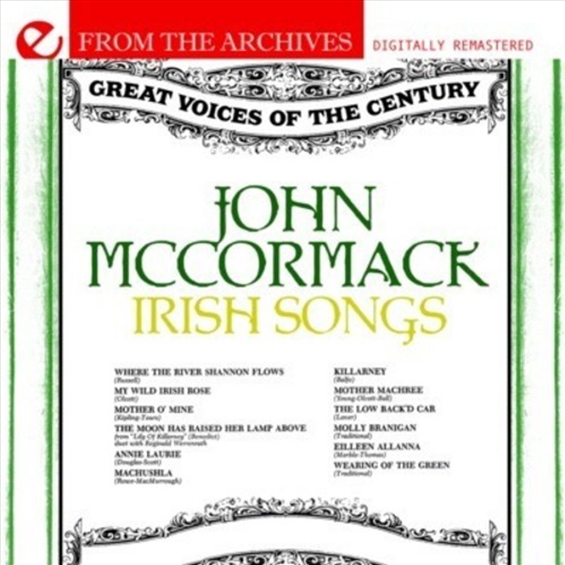 John Mccormack - Irish Songs- From the Archives | Sanity