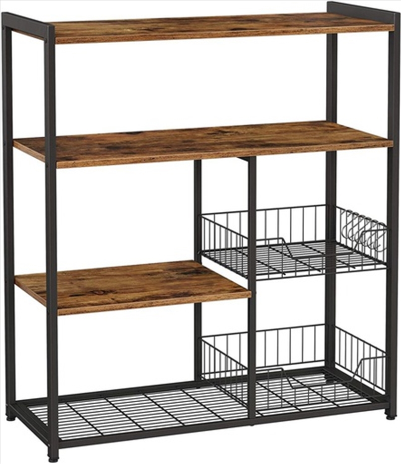 Buy VASAGLE 4 Tier Kitchen Storage Shelves with 6 S-Hooks Online | Sanity