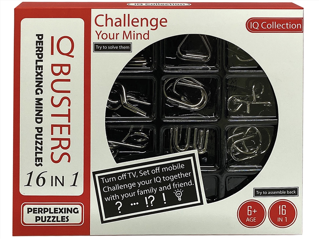 Buy Iq Busters 16 Wire Puzzles Red Online | Sanity