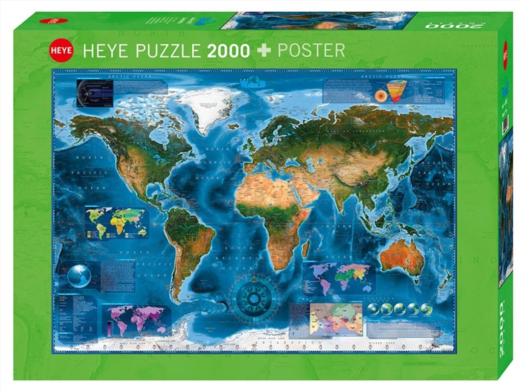 Buy Map Art, Satellite Map 2000 Piece Online | Sanity