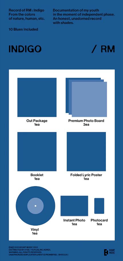 Buy BTS RM - Indigo - 1st Solo Album Online | Sanity